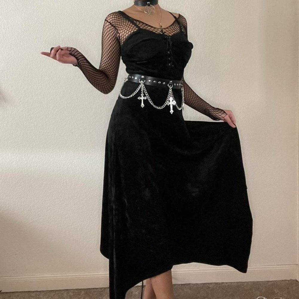 Hanky Hem Pixie Corset Goth Gown - Gem